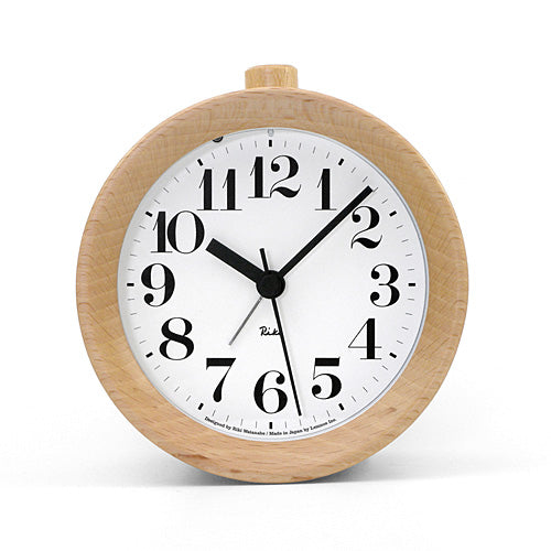 【廃番】Lemnos（レムノス）「RIKI ALARM CLOCK」アラーム時計/ナチュラル[996WR0915NT] - YAMAGIWA ...